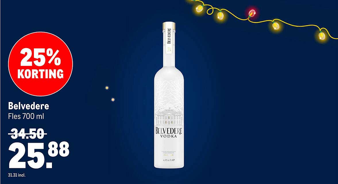 Belvedere Fles 700 Ml Aanbieding bij Makro - FolderFeest.nl