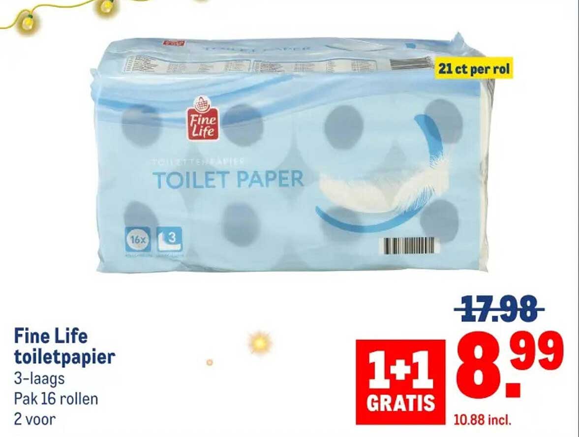 Aro Toiletpapier 3-Laags Pak 24 Rollen Aanbieding bij Makro ...