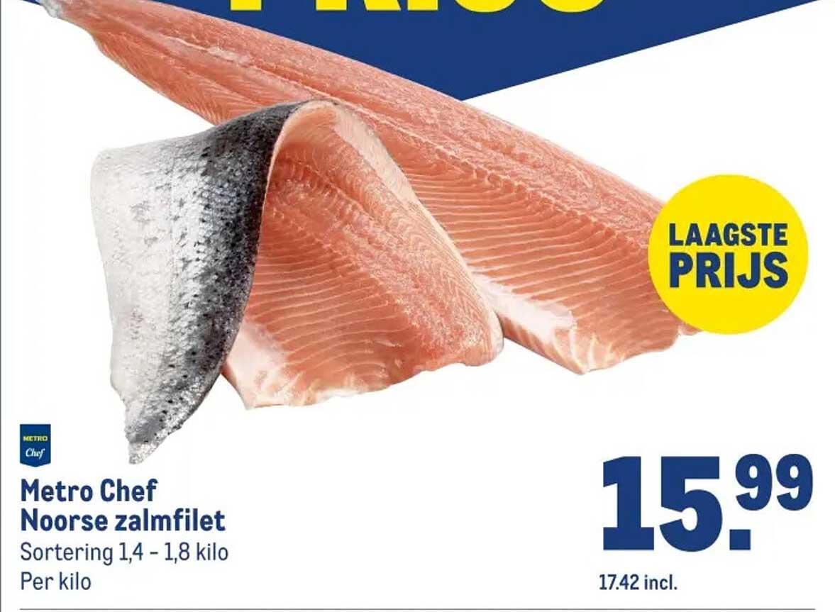 Metro Chef Noorse Zalmfilet Aanbieding bij Makro - FolderFeest.nl