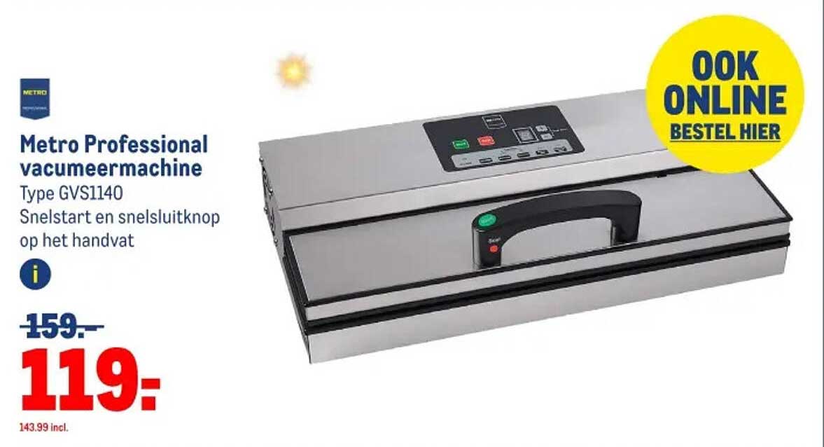Metro Professional Vacuümmachine Type Gvs1140 Aanbieding bij Makro ...