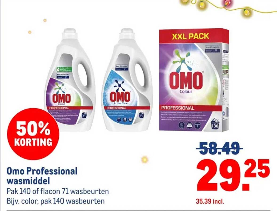 Omo Professional Wasmiddel Aanbieding bij Makro - FolderFeest.nl