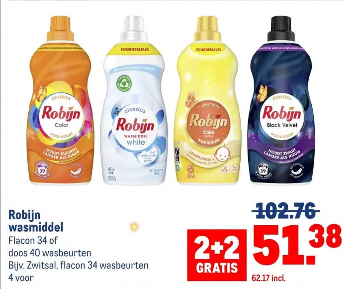 Robijn Wasmiddel Aanbieding bij Makro - FolderFeest.nl