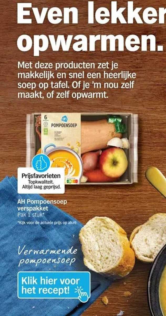 Ah Pompoensoep Verspaket Aanbieding bij Albert Heijn - FolderFeest.nl