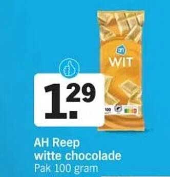 Ah Reep Witte Chocolade Aanbieding bij Albert Heijn - FolderFeest.nl
