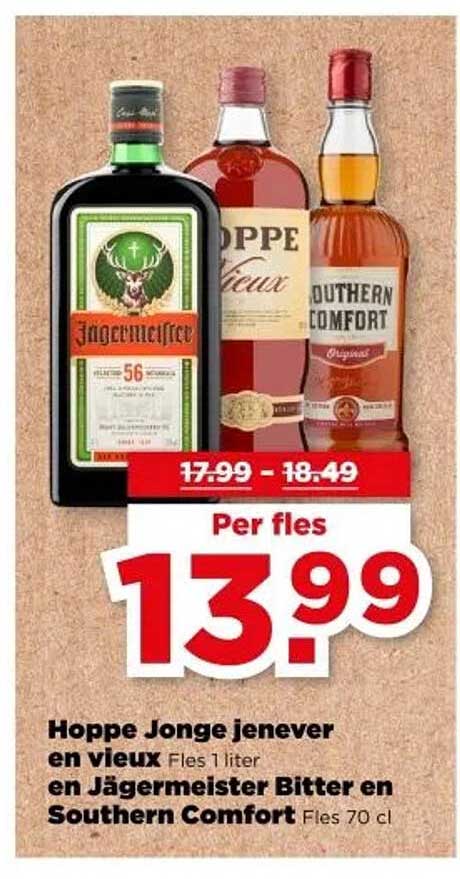 Hoppe Jonge Jenever En Vieux Fles 1 Liter En Jägermeister Bitter En ...