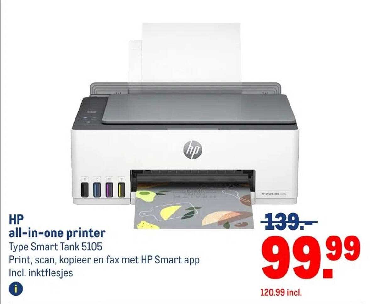 Hp All-In-One Printer Aanbieding bij Makro - FolderFeest.nl