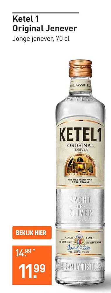Ketel 1 Original Jenever aanbieding bij Gall & Gall