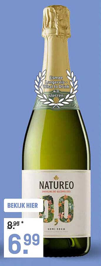 Naturéo Sparkling De-Alcoholisé 0.0 Semi-Seco aanbieding bij Gall & Gall