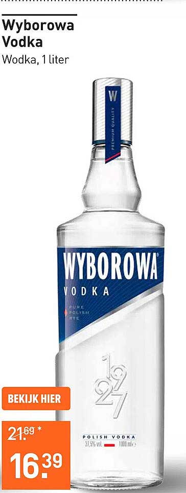 Wyborowa Vodka aanbieding bij Gall & Gall