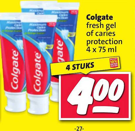Colgate Fresh Gel Of Caries Protection Aanbieding bij Nettorama ...