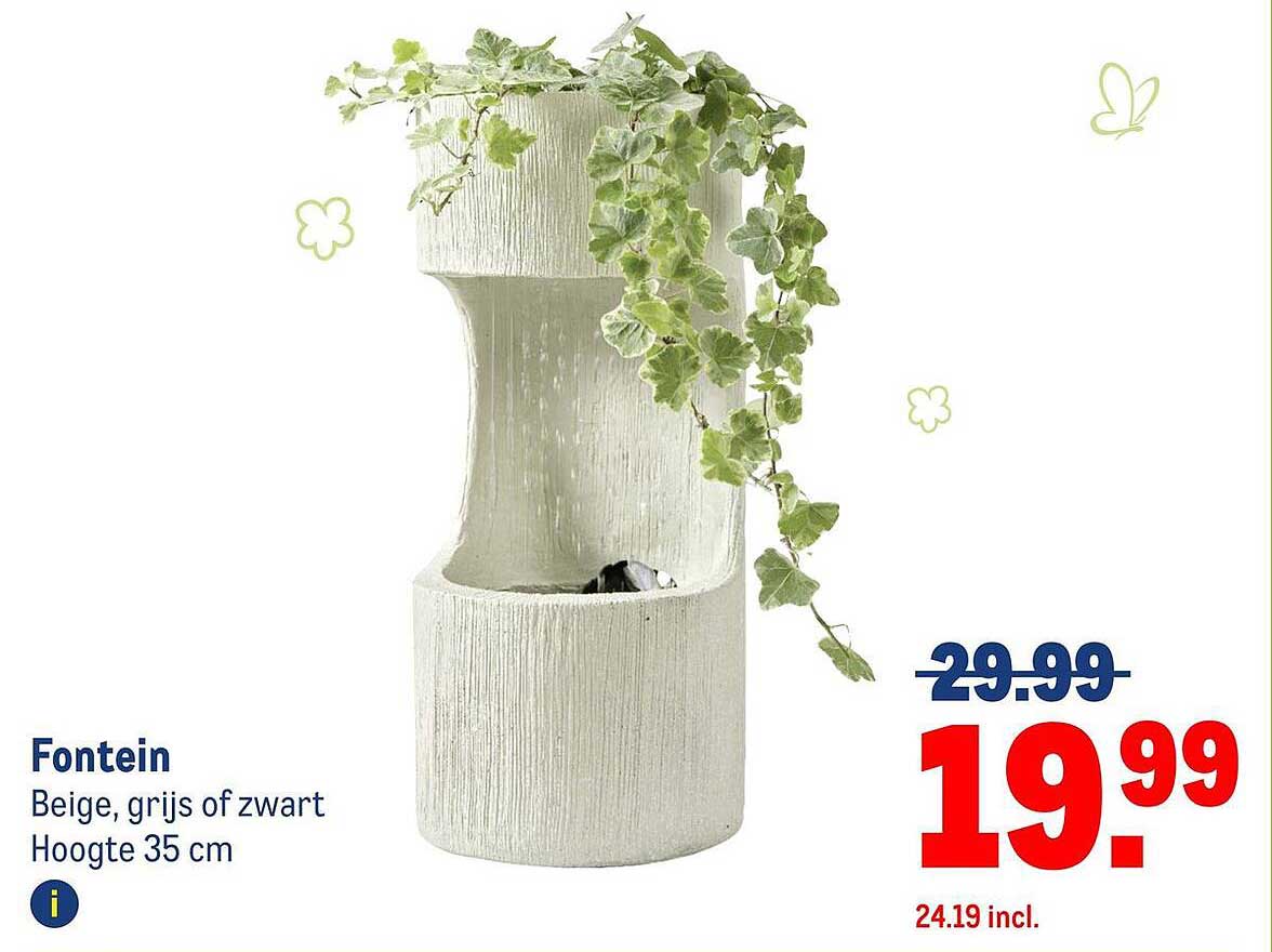 Fontein aanbieding bij Makro