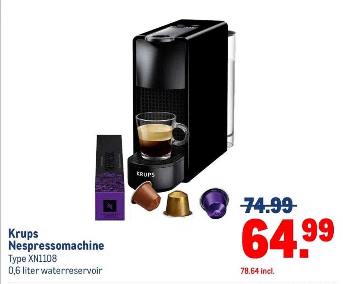 Krups Nespresso-Machine aanbieding bij Makro
