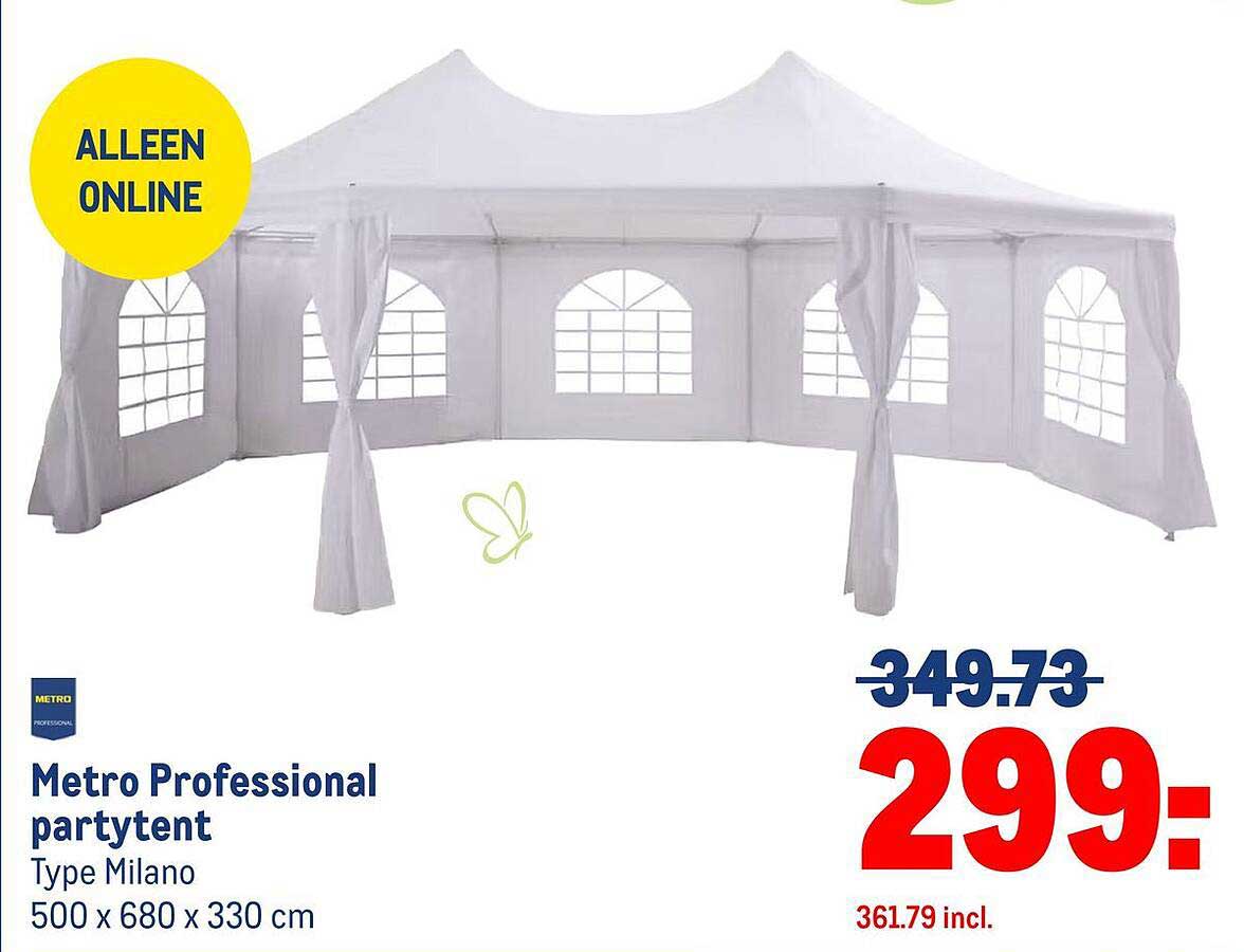 Metro Professional Partytent Aanbieding bij Makro - FolderFeest.nl