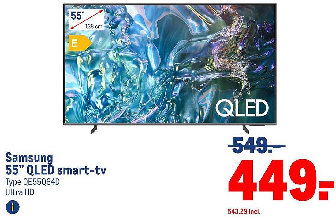 Samsung 55” Qled Smart-Tv Aanbieding bij Makro - FolderFeest.nl