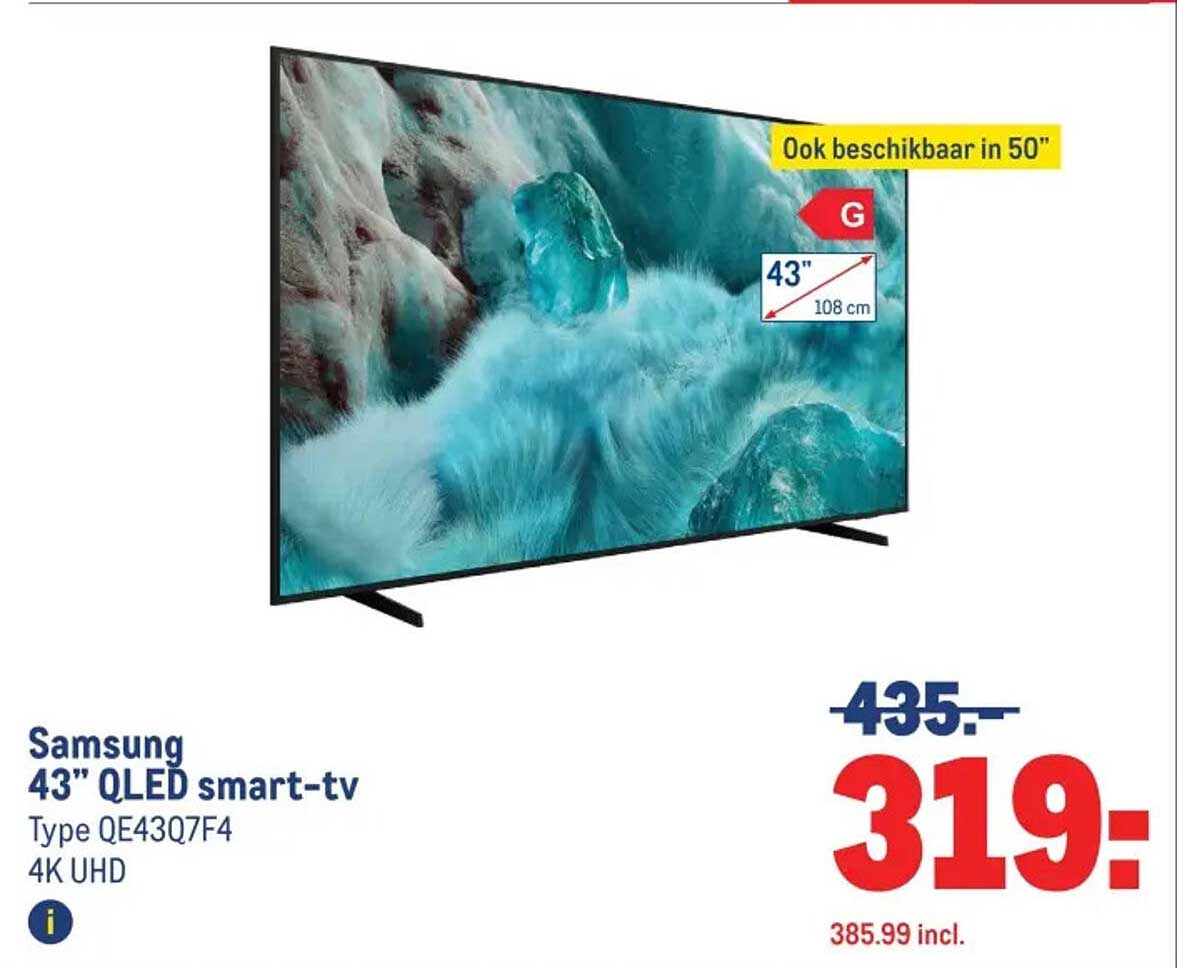 Samsung 43" Qled Smart-Tv Type Qe43Q7F4 4K Uhd Aanbieding bij Makro ...