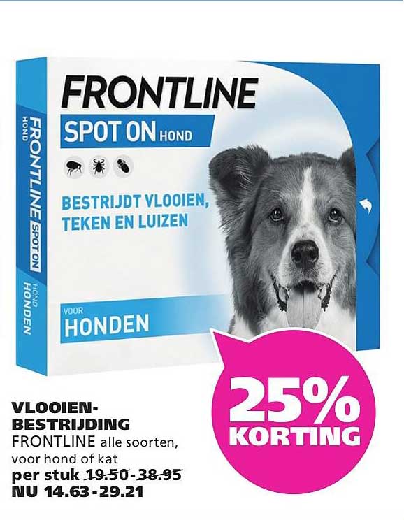 Vlooienbestrijding Frontline Alle Soorten, Voor Hond Of Kat Aanbieding ...