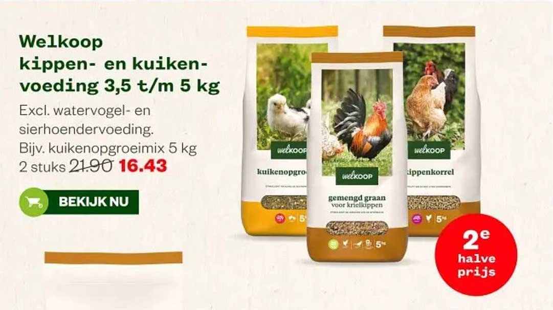 Welkoop Kippen- En Kuiken-Voeding 3,5 T/M 5 Kg Aanbieding bij Welkoop ...