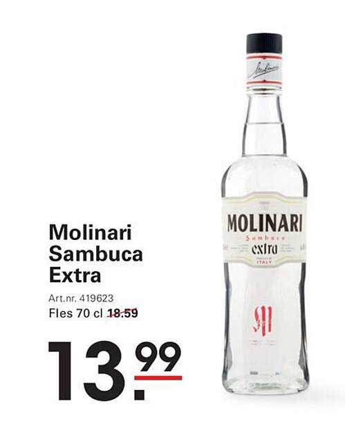 Molinari Sambuca Extra Aanbieding bij Sligro - FolderFeest.nl