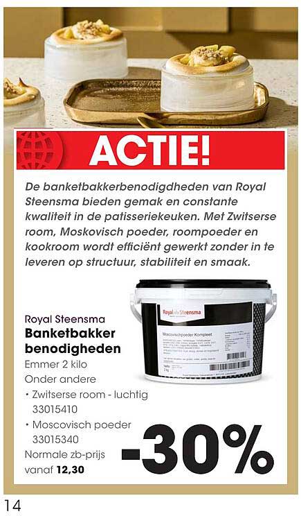 Royal Steensma Banketbakker Benodigdheden Aanbieding bij HANOS ...
