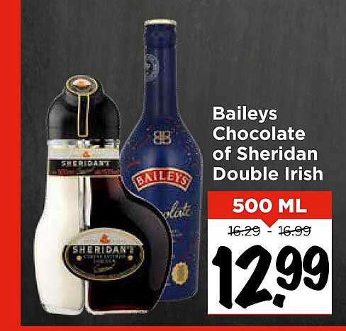 Baileys Chocolate Of Sheridan Double Irish Aanbieding bij Vomar ...
