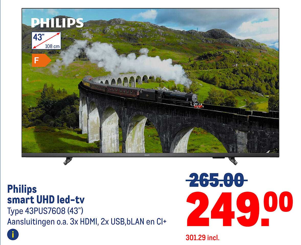 Philips Smart Uhd Led-Tv aanbieding bij Makro