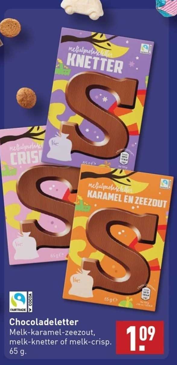 Chocoladeletter aanbieding bij ALDI