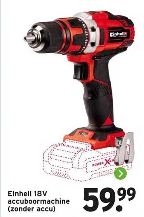 Einhell 18V Accuboormachine aanbieding bij GAMMA