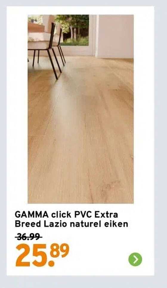 Gamma Click Pvc Extra Breed Lazio Naturel Eiken aanbieding bij GAMMA
