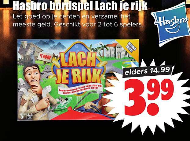 Hasbro Bordspel Lach Je Rijk aanbieding bij Dirk
