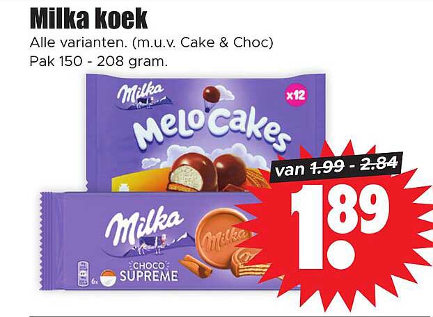 Milka Koek Aanbieding bij Dirk - FolderFeest.nl