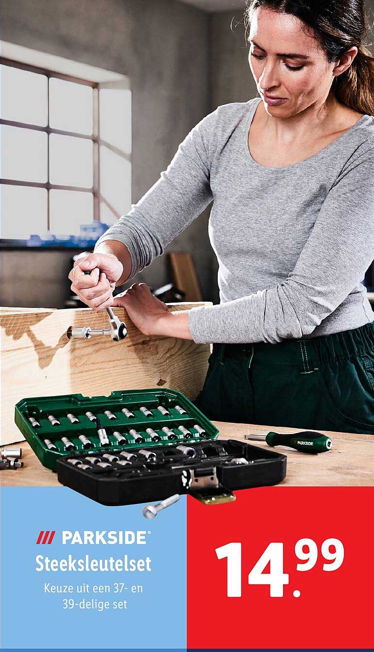 Parkside Steeksleutelset Aanbieding bij Lidl - FolderFeest.nl