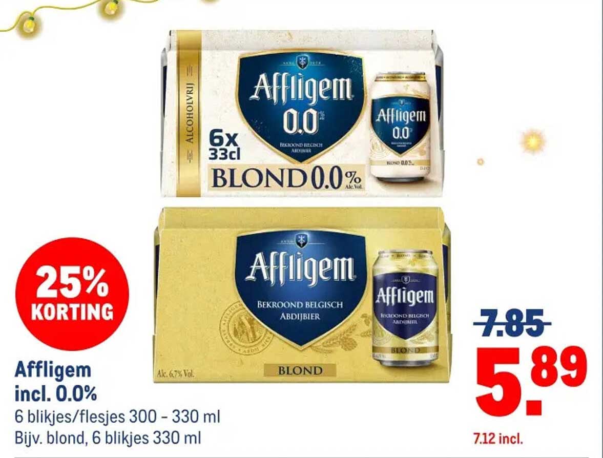Affligem Incl. 0.0% Aanbieding bij Makro - FolderFeest.nl