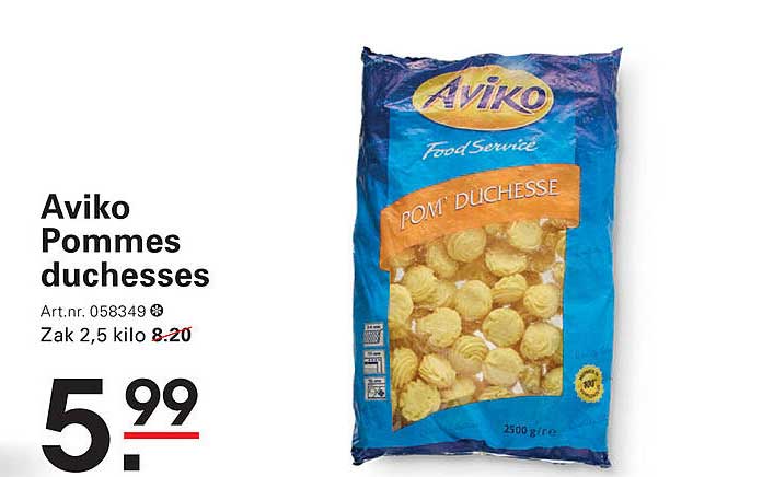 Aviko Pommes Duchesses Aanbieding bij Sligro - FolderFeest.nl