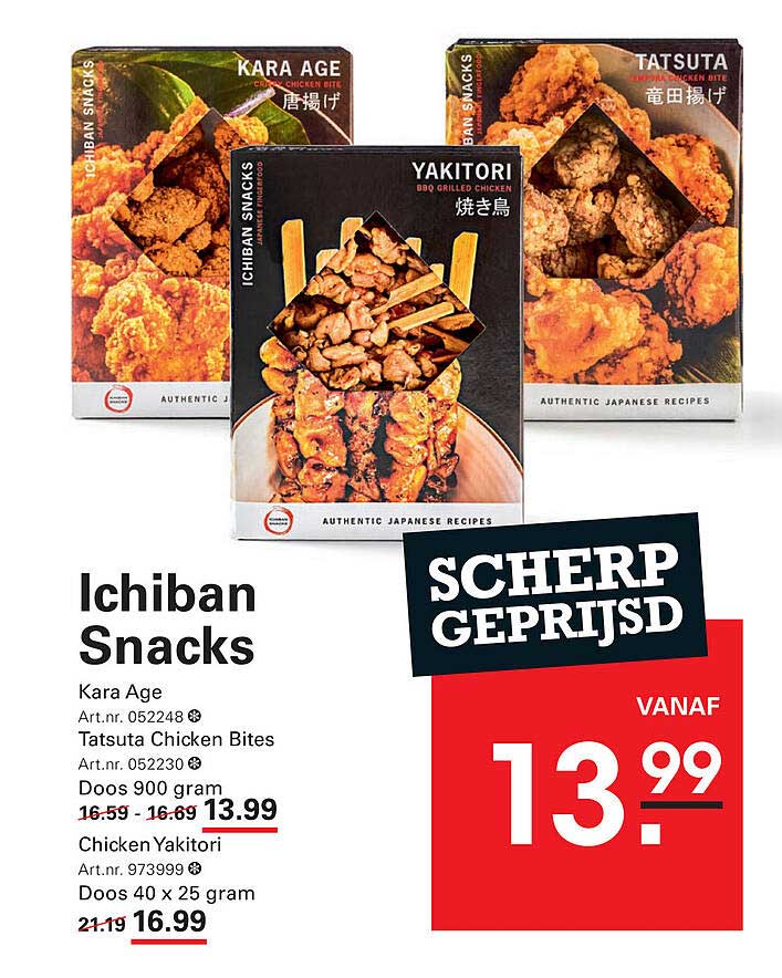 Ichiban Snacks Aanbieding bij Sligro - FolderFeest.nl