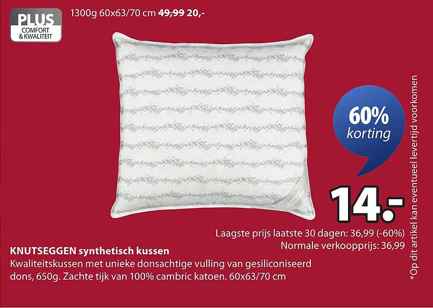 Knutseggen Synthetisch Kussen Aanbieding bij Jysk - FolderFeest.nl