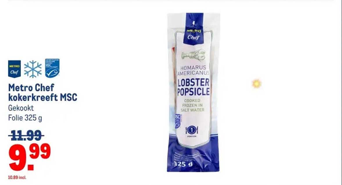 Metro Chef Kokerkreeft Msc Aanbieding bij Makro - FolderFeest.nl