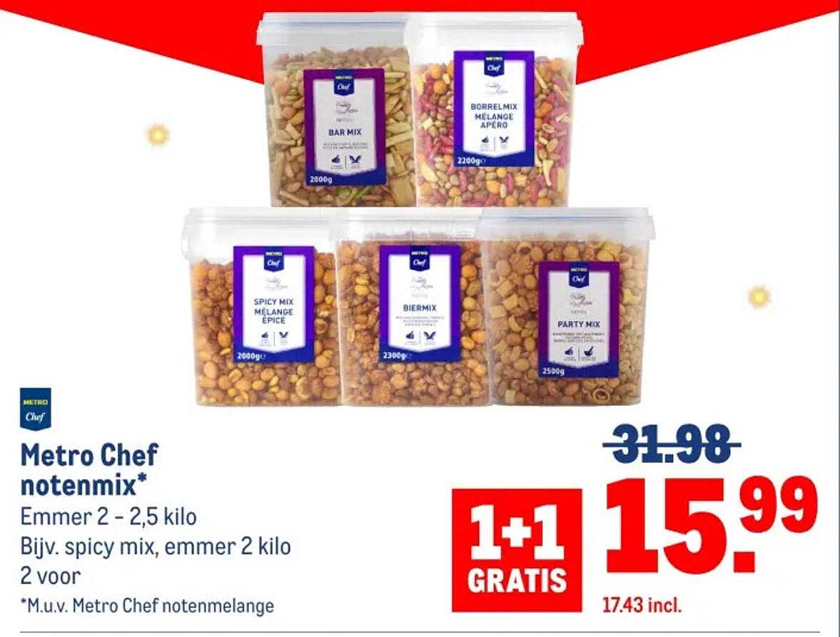 Metro Chef Notenmix* Aanbieding bij Makro - FolderFeest.nl