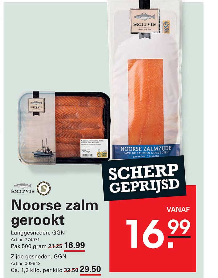 Noorse Zalm Gerookt Aanbieding bij Sligro - FolderFeest.nl