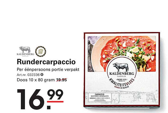 Rundercarpaccio Aanbieding bij Vomar - FolderFeest.nl