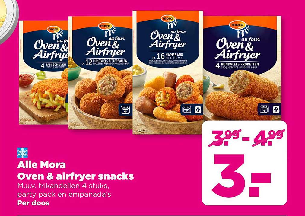 Alle Mora Oven & Airfryer Snacks aanbieding bij PLUS