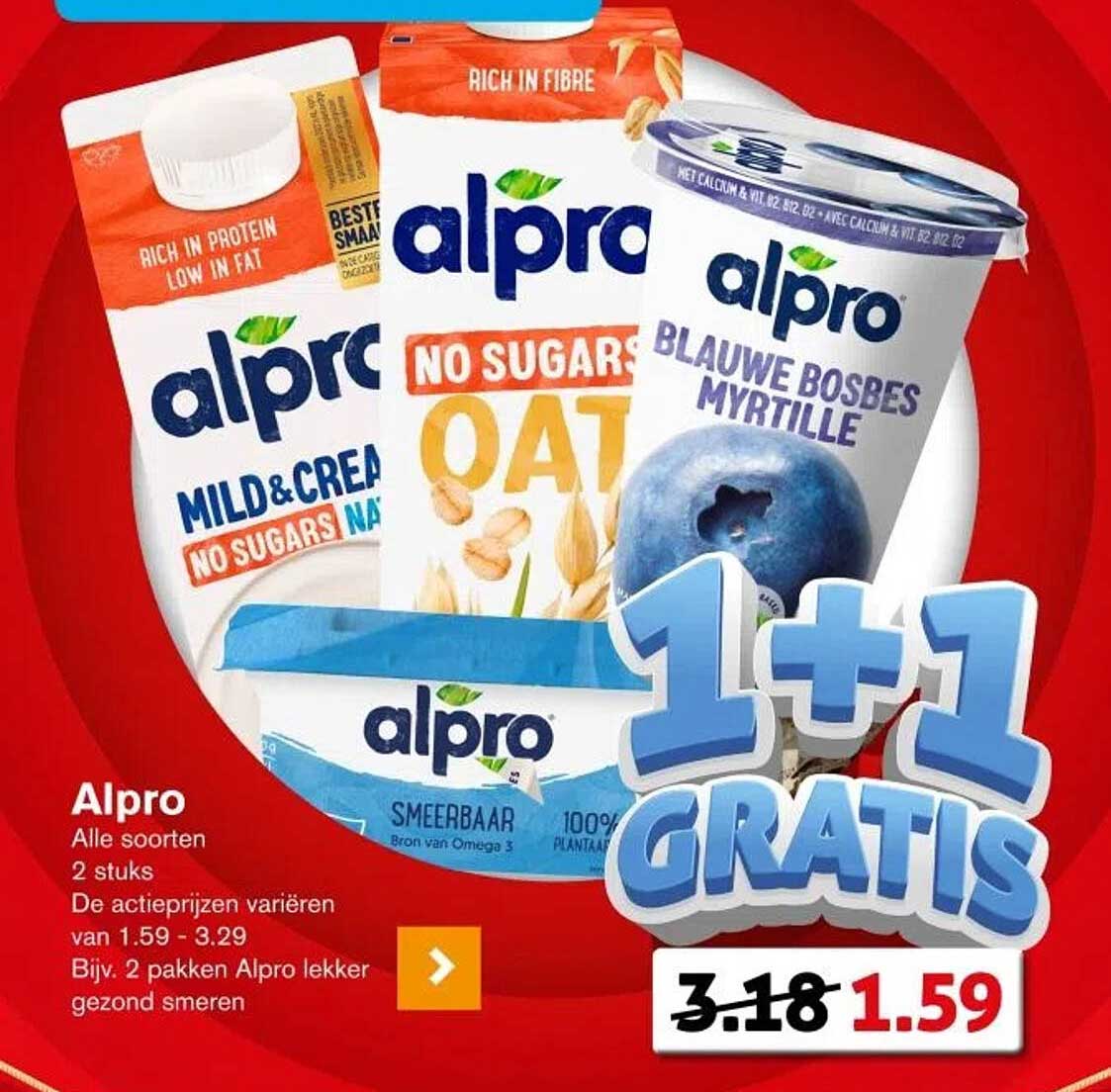 Alpro 1+1 Gratis Aanbieding bij Hoogvliet - FolderFeest.nl