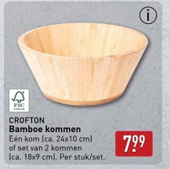 Bamboe Kommen aanbieding bij ALDI