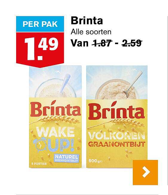 Brinta Alle Soorten Aanbieding bij Hoogvliet - FolderFeest.nl
