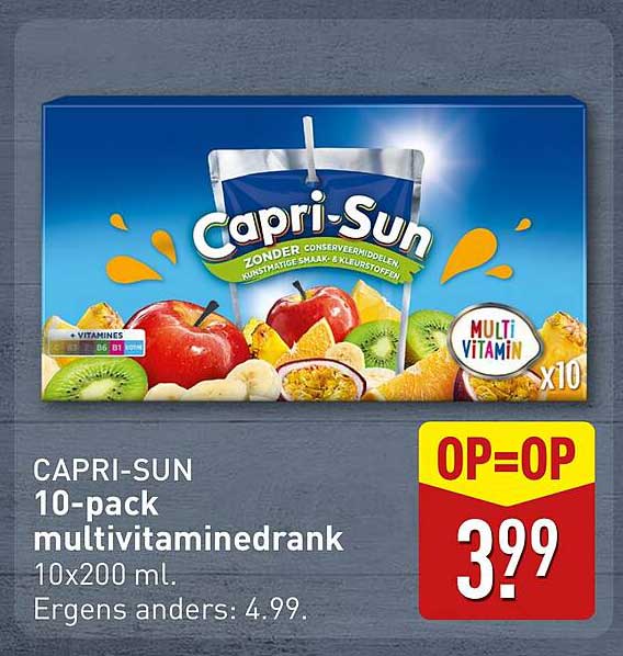 Capri-Sun 10-Pack Multivitaminedrank aanbieding bij ALDI