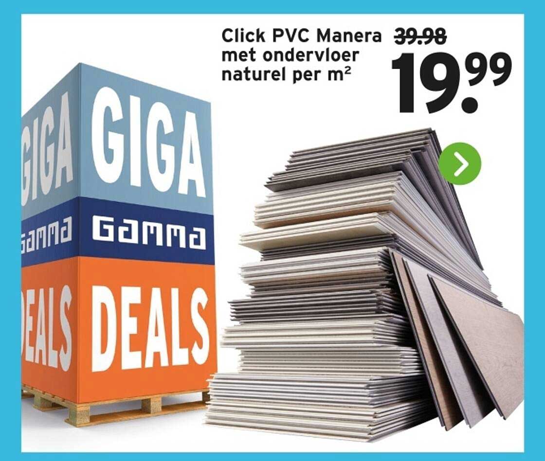 Click Pvc Manera Met Ondervloer Natuur Per M² aanbieding bij GAMMA