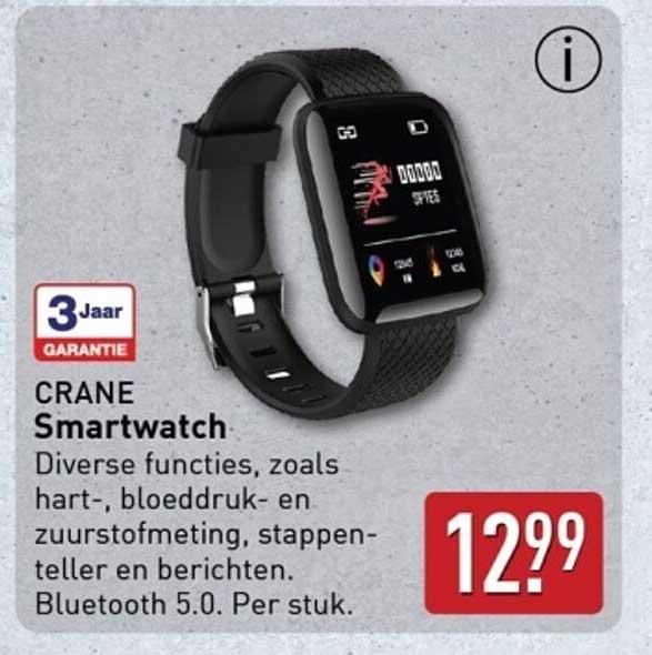 Crane Smartwatch aanbieding bij ALDI