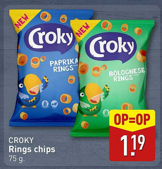 Croky Rings Chips aanbieding bij ALDI