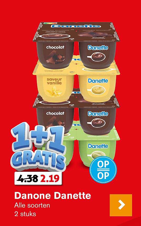 Danone Danette aanbieding bij Hoogvliet