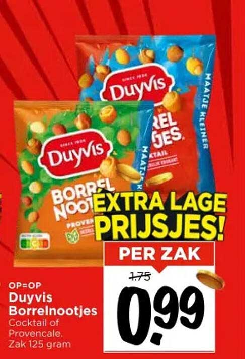 Duyvis Borrelnootjes aanbieding bij Vomar