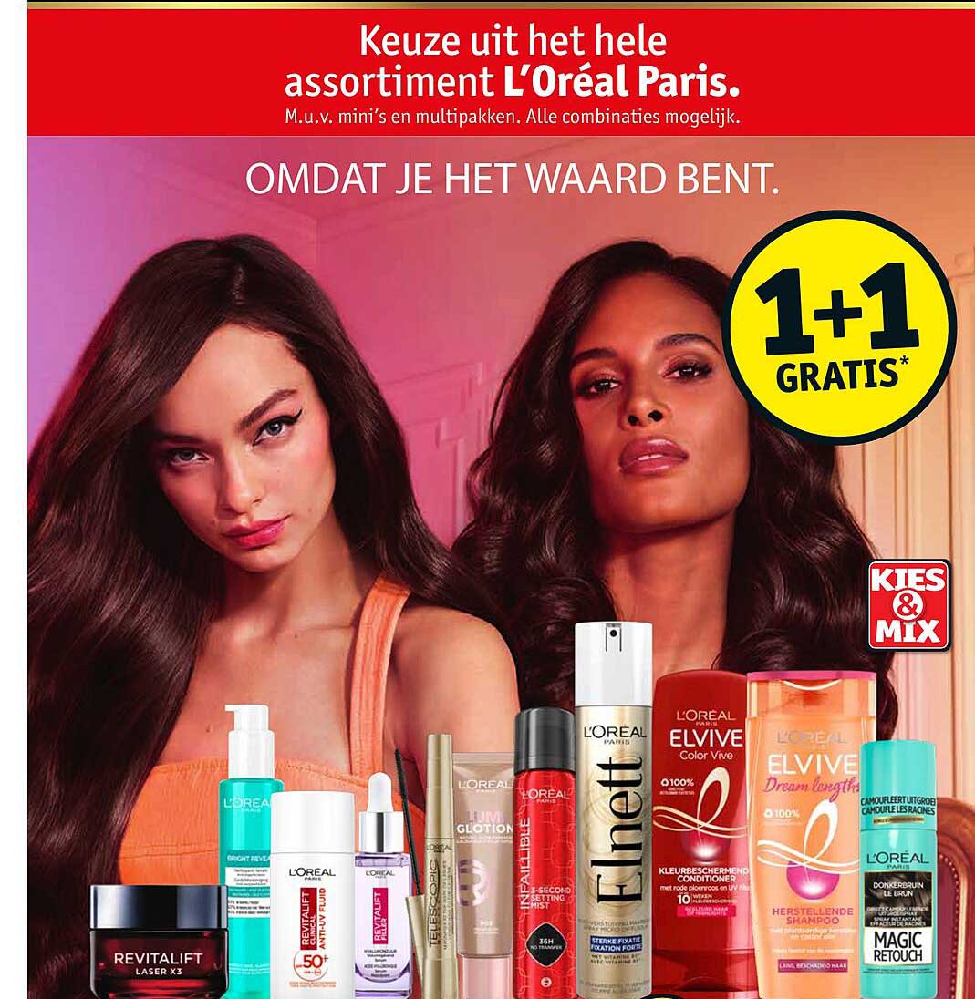 Keuze Uit Het Hele Assortiment L'oréal Paris. aanbieding bij Kruidvat